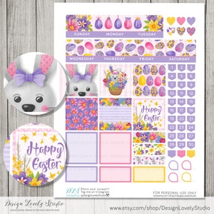 April Big Happy Planner Stickers, Easter Big Happy Planner Stickers ...