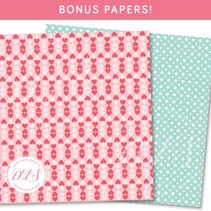 Valentine's Day Digital Paper Pack, Valentine's Day Digital Backdrop ...