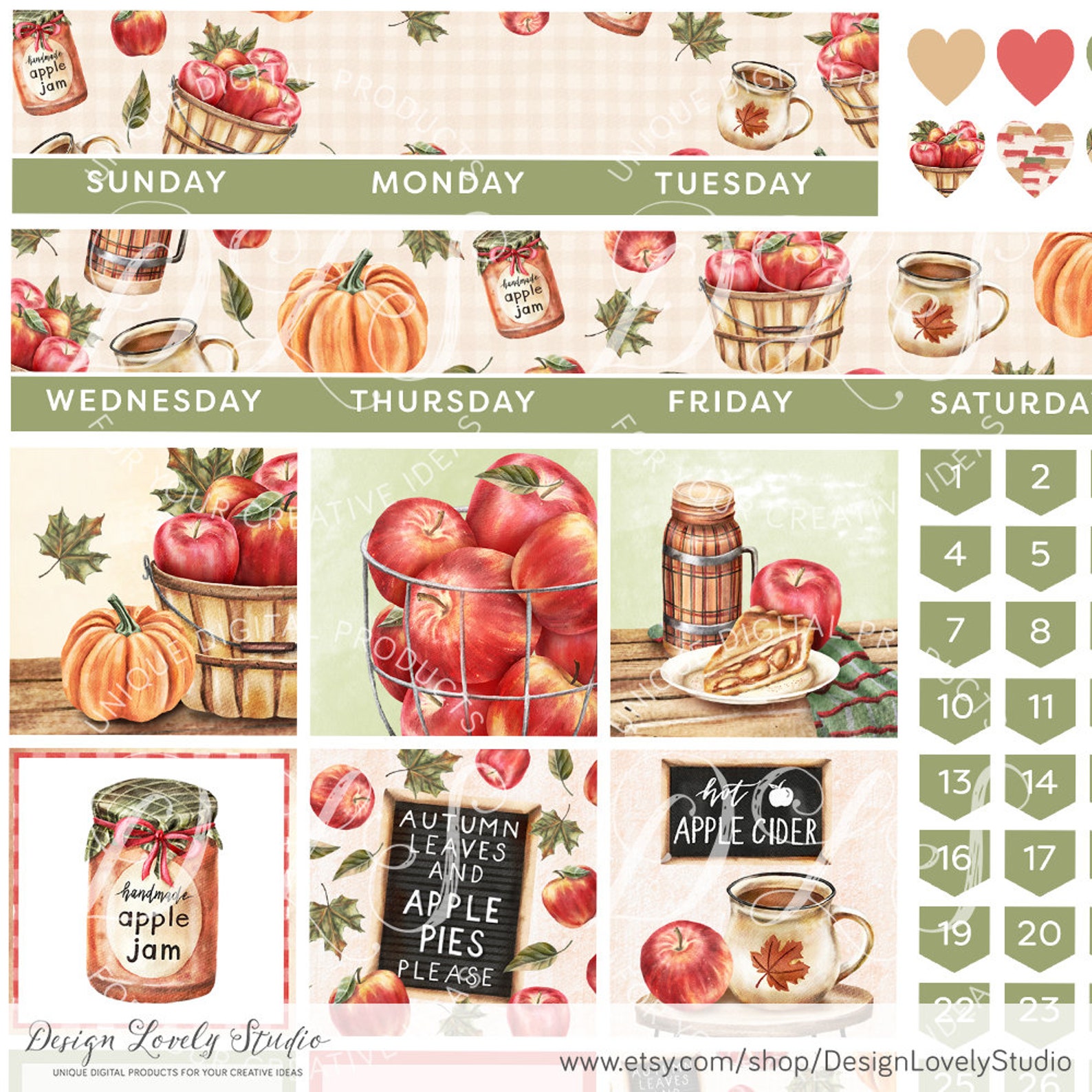 November Monthly Stickers Kit October Monthly Planner | Etsy