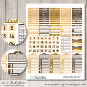 Printable COFFEE TIME Planner Stickers, Happy Planner Weekly Stickers ...