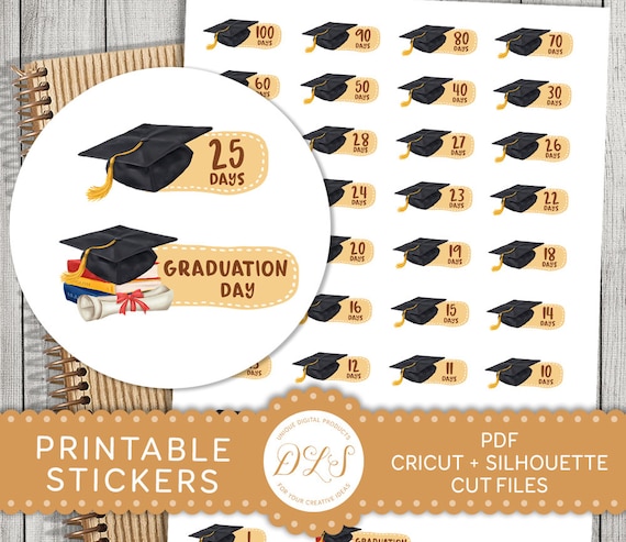 Graduation Countdown Planner Stickers Graduation Planner | Etsy