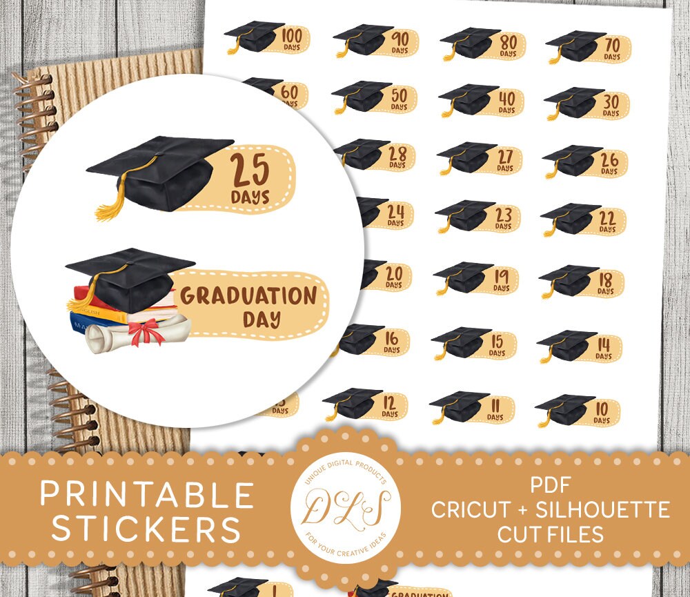 Graduation Countdown Planner Stickers Graduation Planner - Etsy
