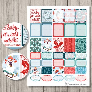 Christmas Planner Stickers Weekly Kit Fits Erin Condren VERTICAL ...