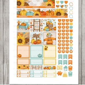 Happy Planner Fall Monthly Kit, Novemper Monthly Stickers Kit, October ...