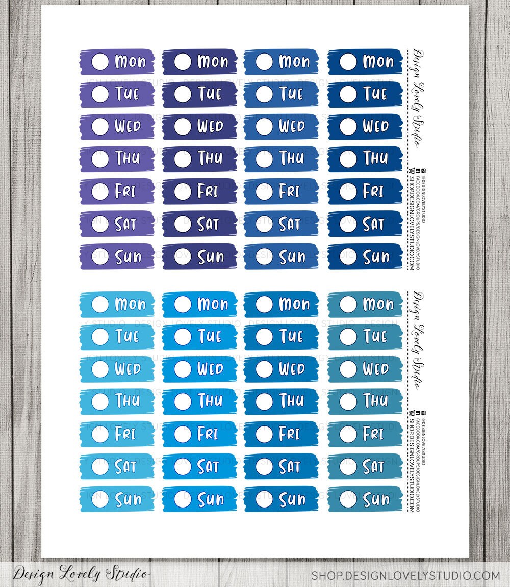 Printable DATE COVER Planner Stickers, Bright Colors Date Cover up ...