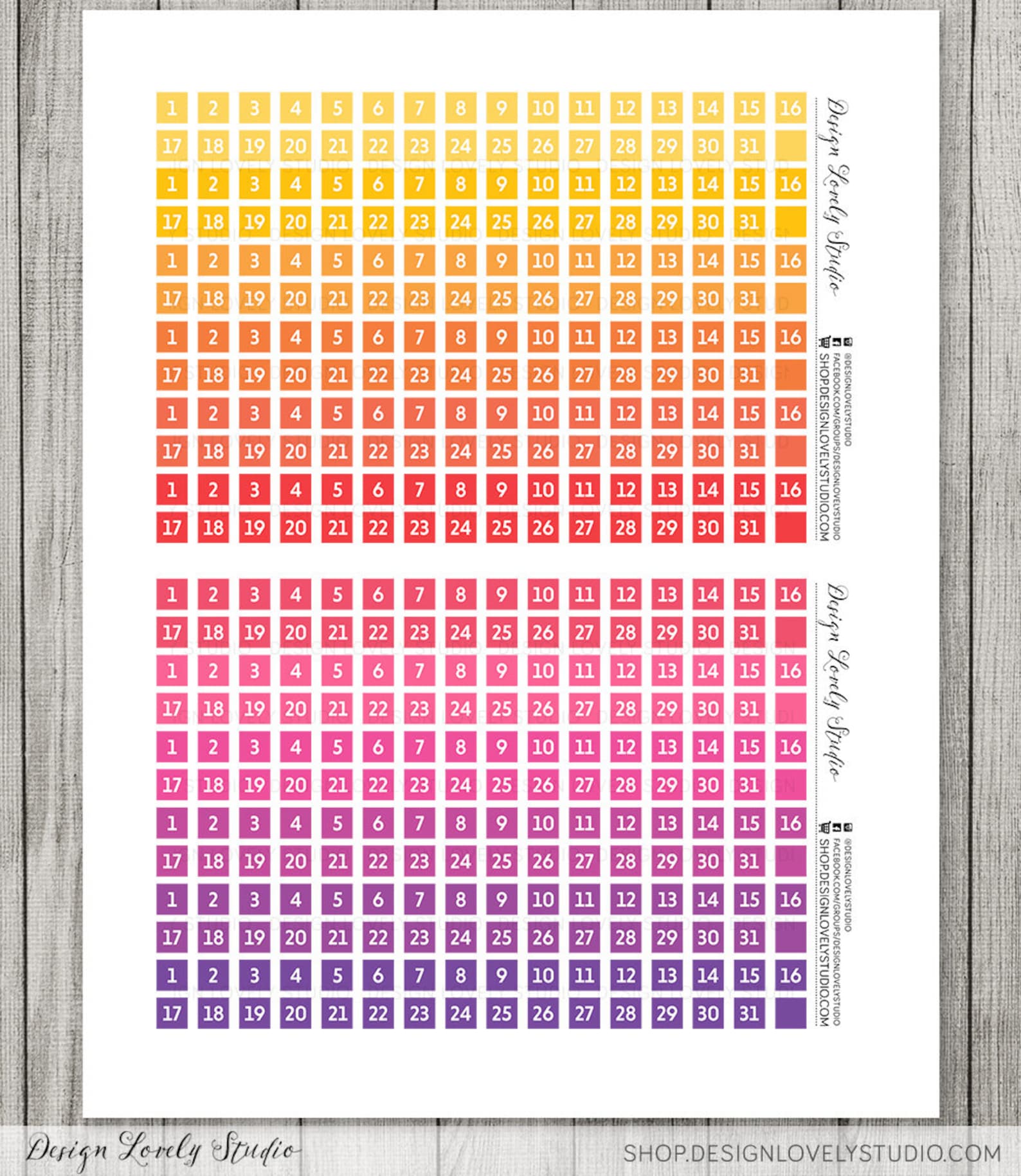 Date Cover Stickers, Printable Date Cover Stickers, Square Date Cover ...
