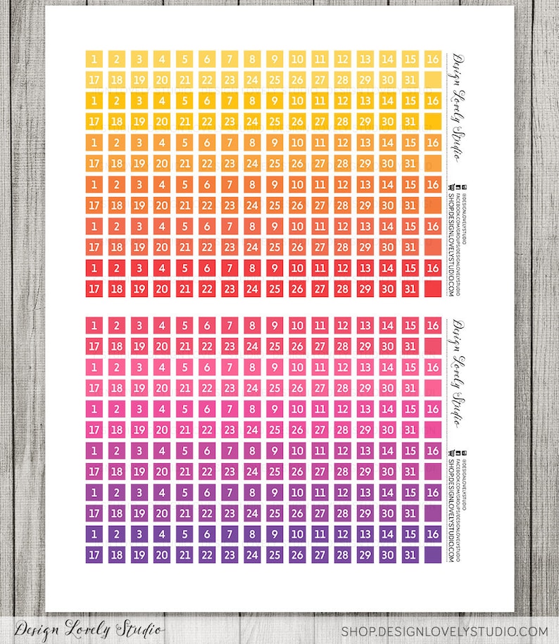 Date Cover Stickers, Printable Date Cover Stickers, Square Date Cover ...