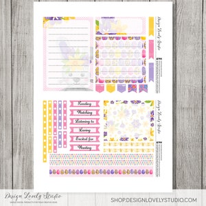 Printable Erin Condren Notes Page Stickers, April Notes Page Kit, Eater ...