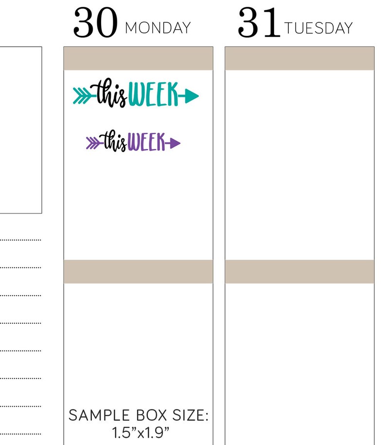 THIS WEEK Script Headers Stickers Printable Script Planner | Etsy