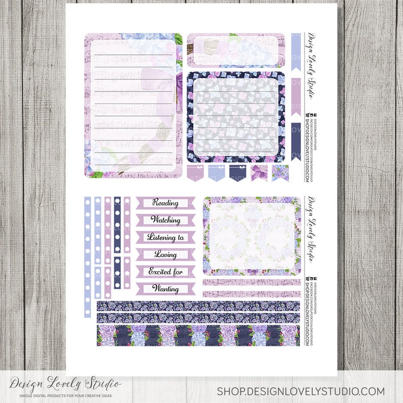 Printable NOTES PAGE Stickers for Erin Condren Life Planner - Etsy