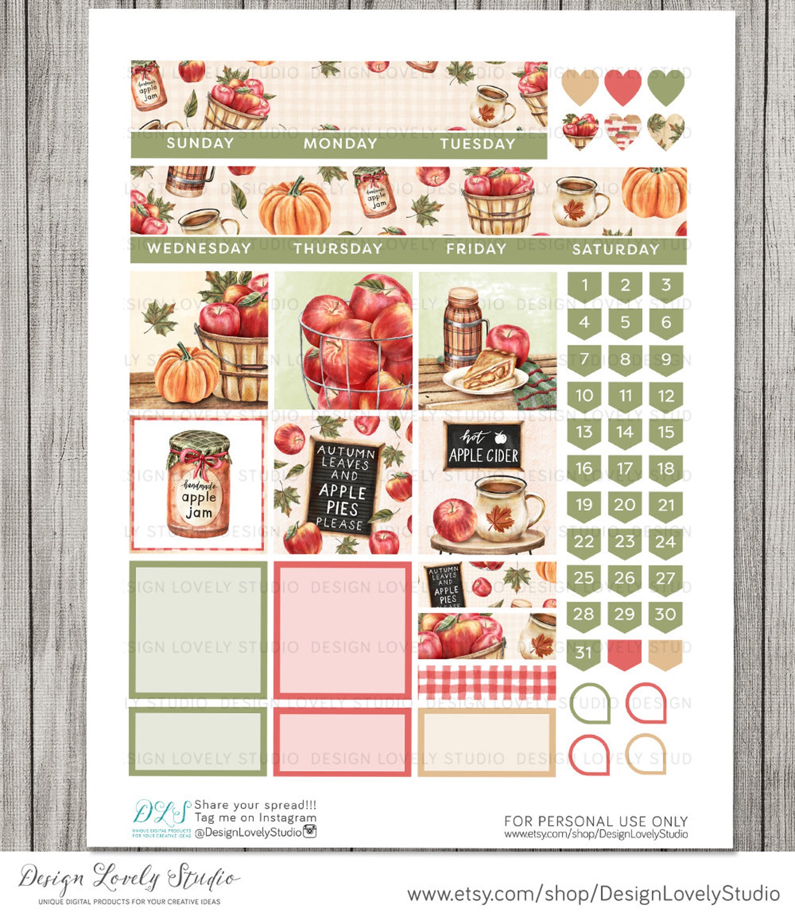 November Monthly Stickers Kit October Monthly Planner | Etsy