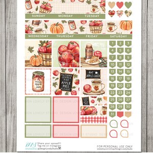 November Monthly Stickers Kit, October Monthly Planner Stickers, Fall ...