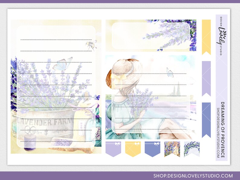 Notes Page Sticker Kit Printable Planner Stickers Monthly - Etsy