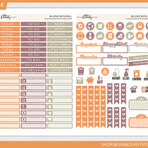 Happy Planner Printable Stickers, Fall Planner Stickers, Weekly Sticker ...