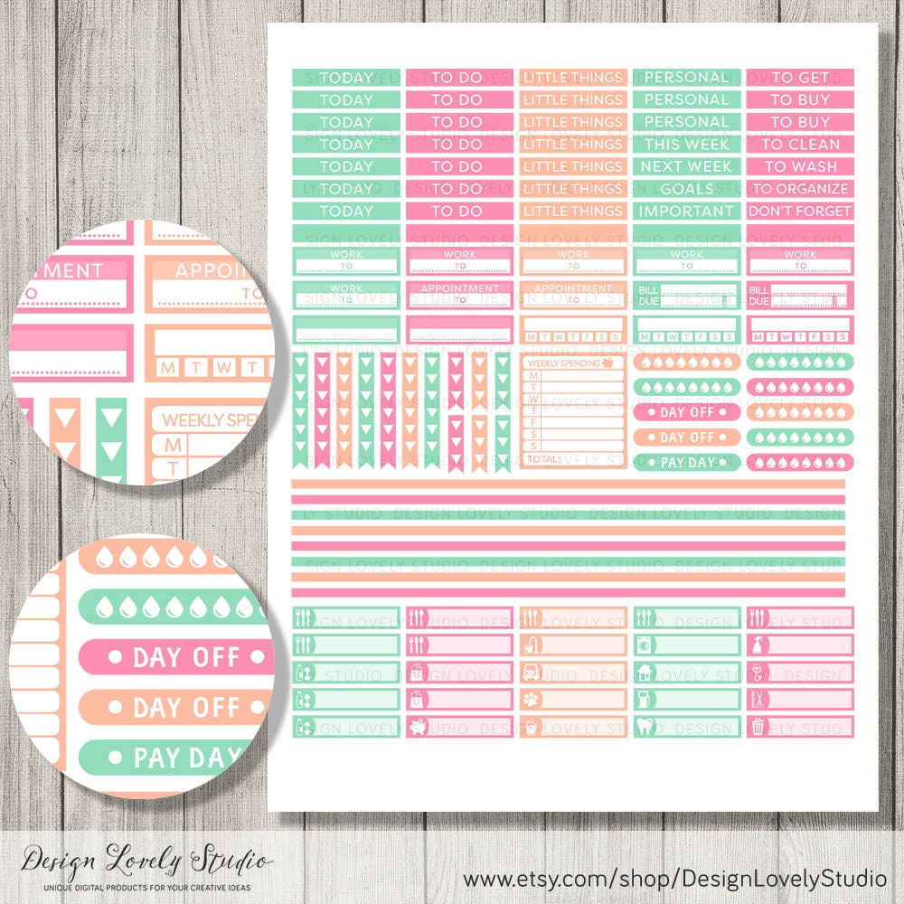 PLANT LADY Printable Planner Stickers Urban Jungle Weekly | Etsy