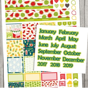Monthly Planner Stickers, Happy Planner Monthly Kit, Printable Monthly ...