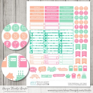 Printable MAY Planner Stickers Kit, Big Happy Planner MAY Monthly ...