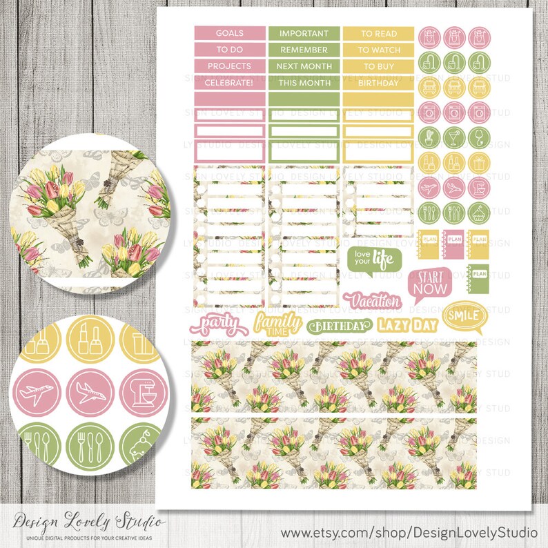 Happy Planner APRIL Monthly Kit Printable April Planner - Etsy