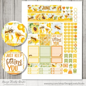 Happy Planner JUNE Monthly Kit, Printable June Monthly Stickers Kit ...