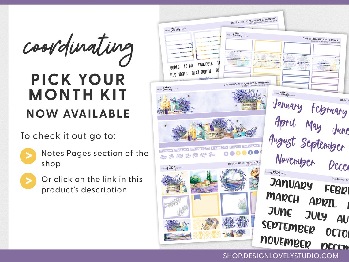 Notes Page Sticker Kit Printable Planner Stickers Monthly - Etsy