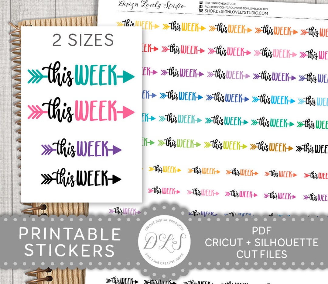 THIS WEEK Script Headers Stickers, Printable Script Planner Stickers ...