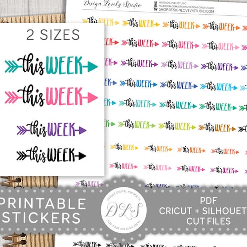 THIS WEEK Script Headers Stickers Printable Script Planner - Etsy