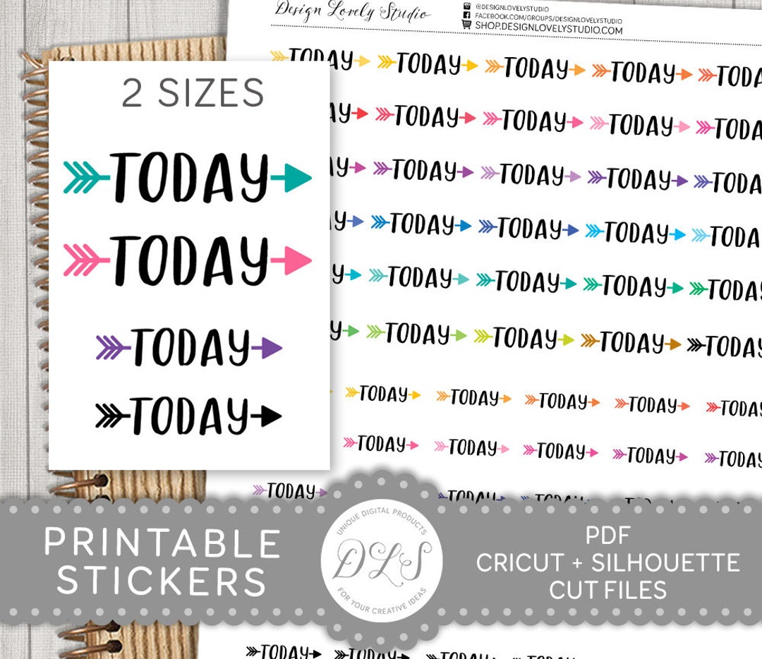 TODAY Script Headers Stickers, Printable Script Planner Stickers ...