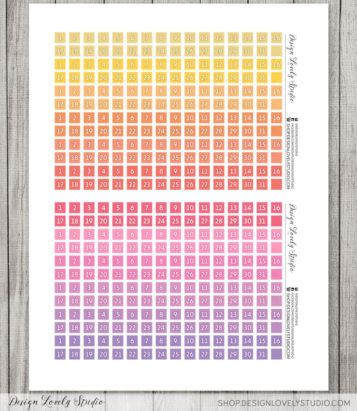 Printable Date Cover Stickers, Date Cover Stickers, Square Date Cover ...