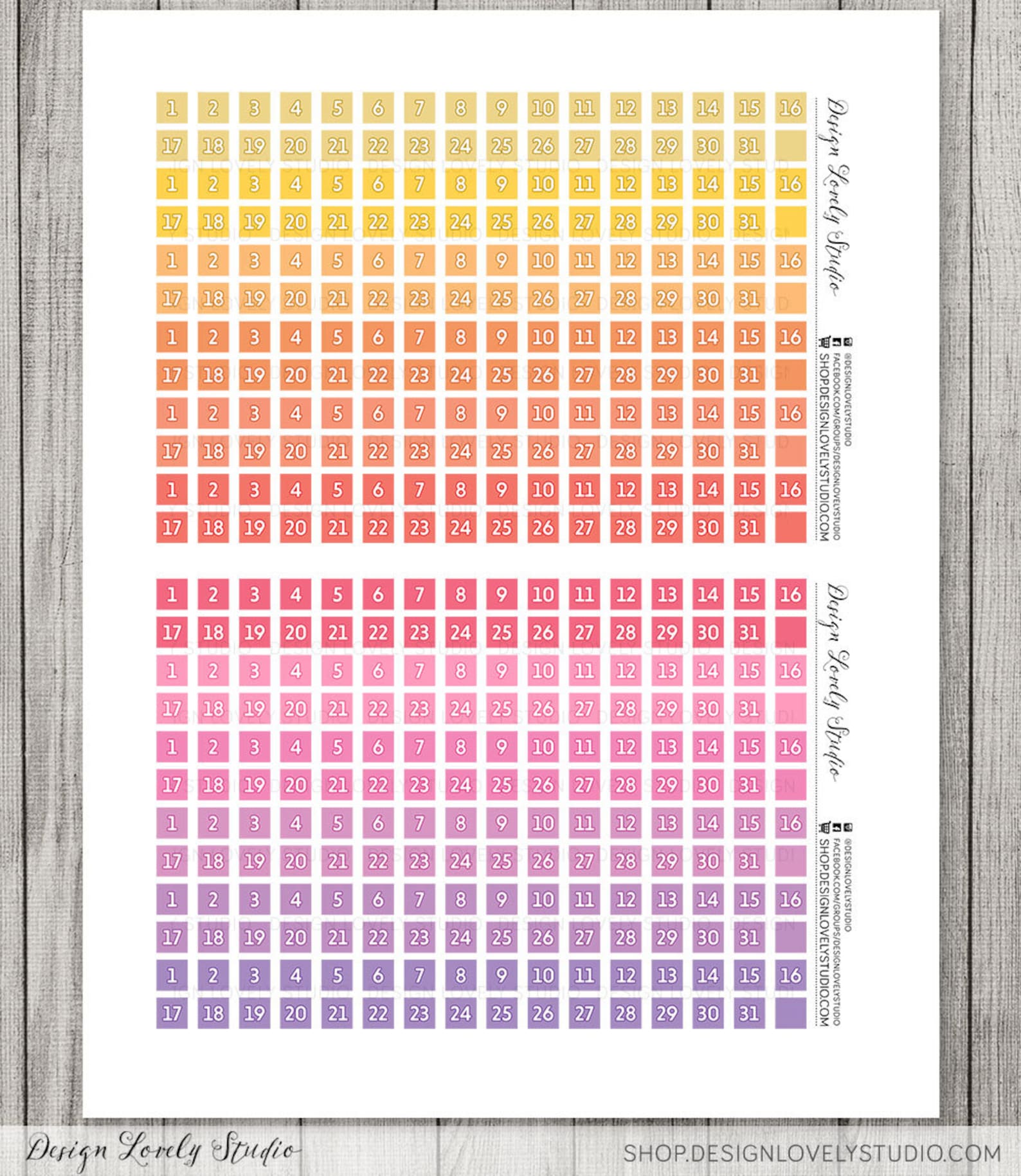 Printable Date Cover Stickers Date Cover Stickers Square - Etsy