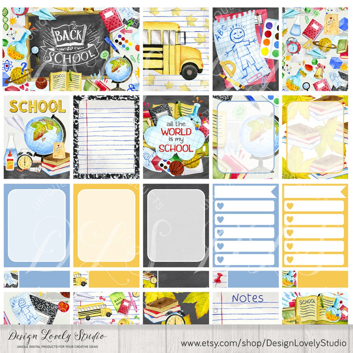 BACK TO SCHOOL Planner Stickers Printable Back to School - Etsy