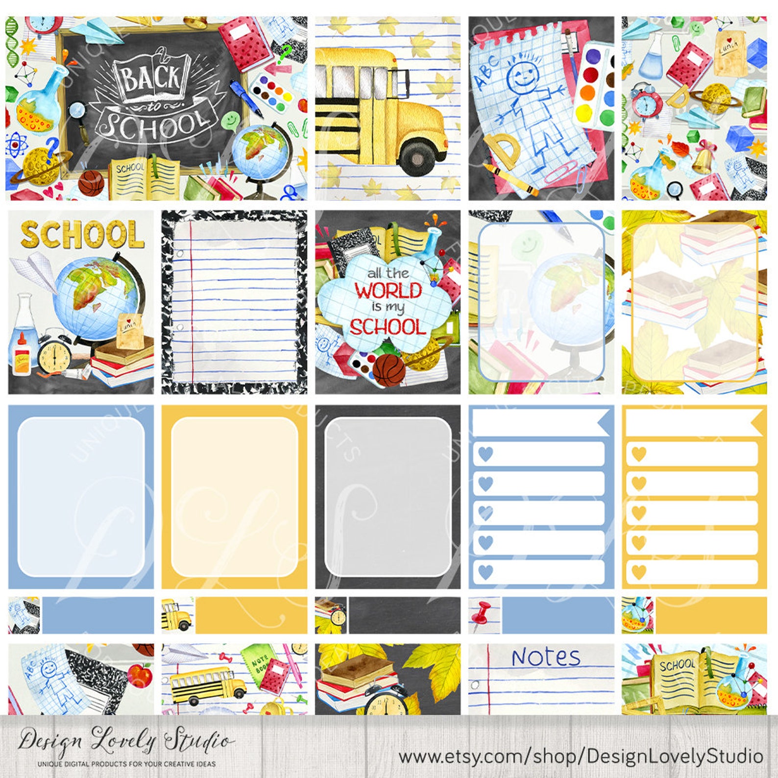 BACK TO SCHOOL Planner Stickers Printable Back to School - Etsy
