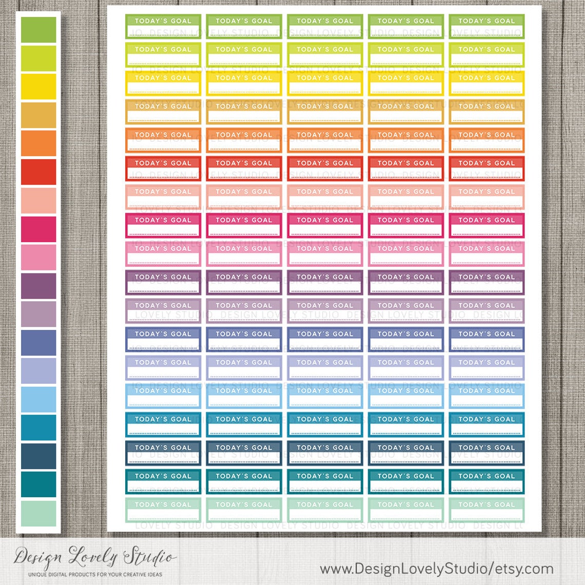 Goals Planner Stickers Printable Goals Stickers Today's | Etsy
