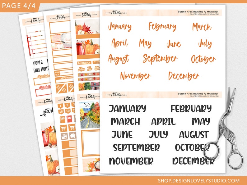 Happy Planner Monthly Sticker Kit September Planner Stickers - Etsy