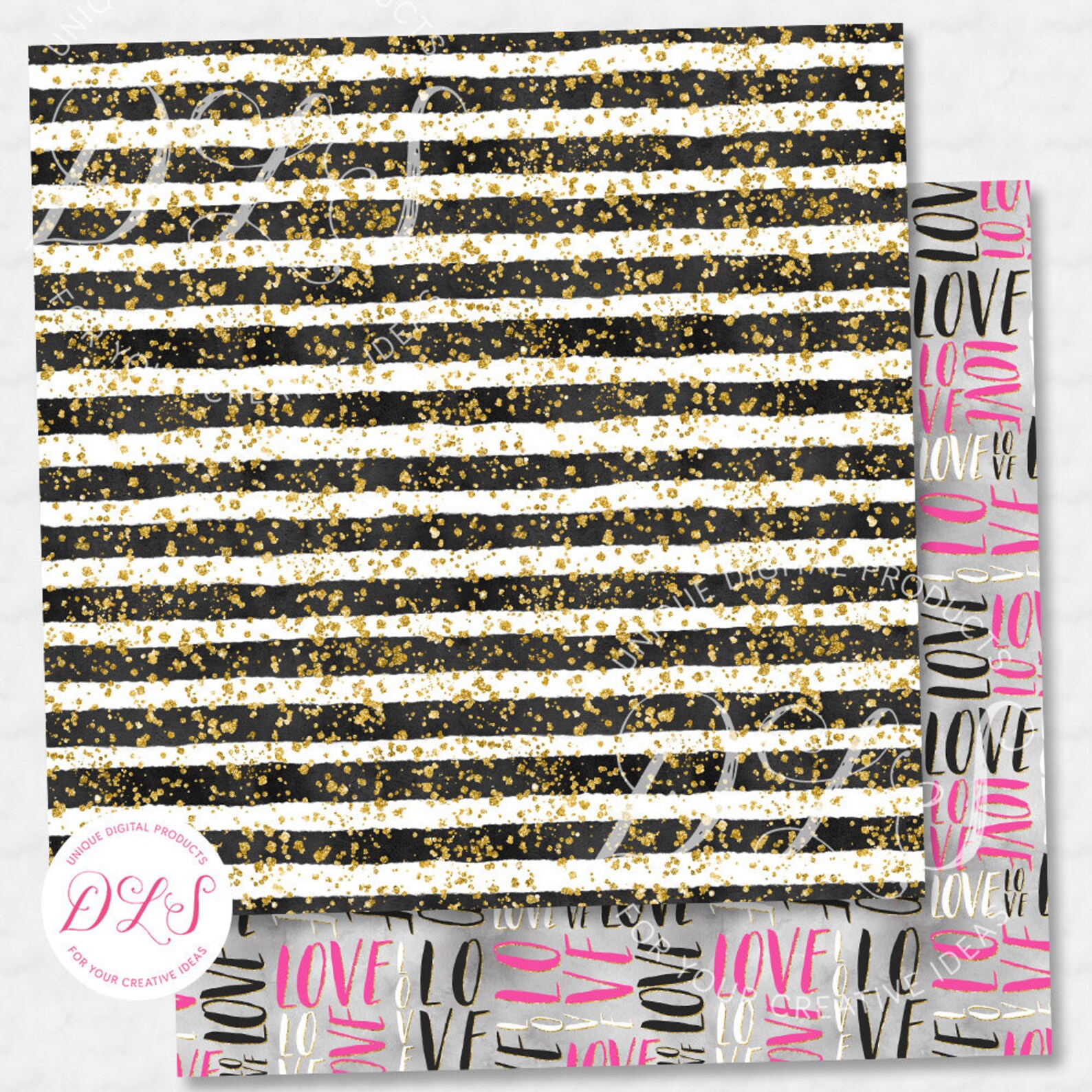 Valentine's Day Digital Paper Valentine's Digital - Etsy