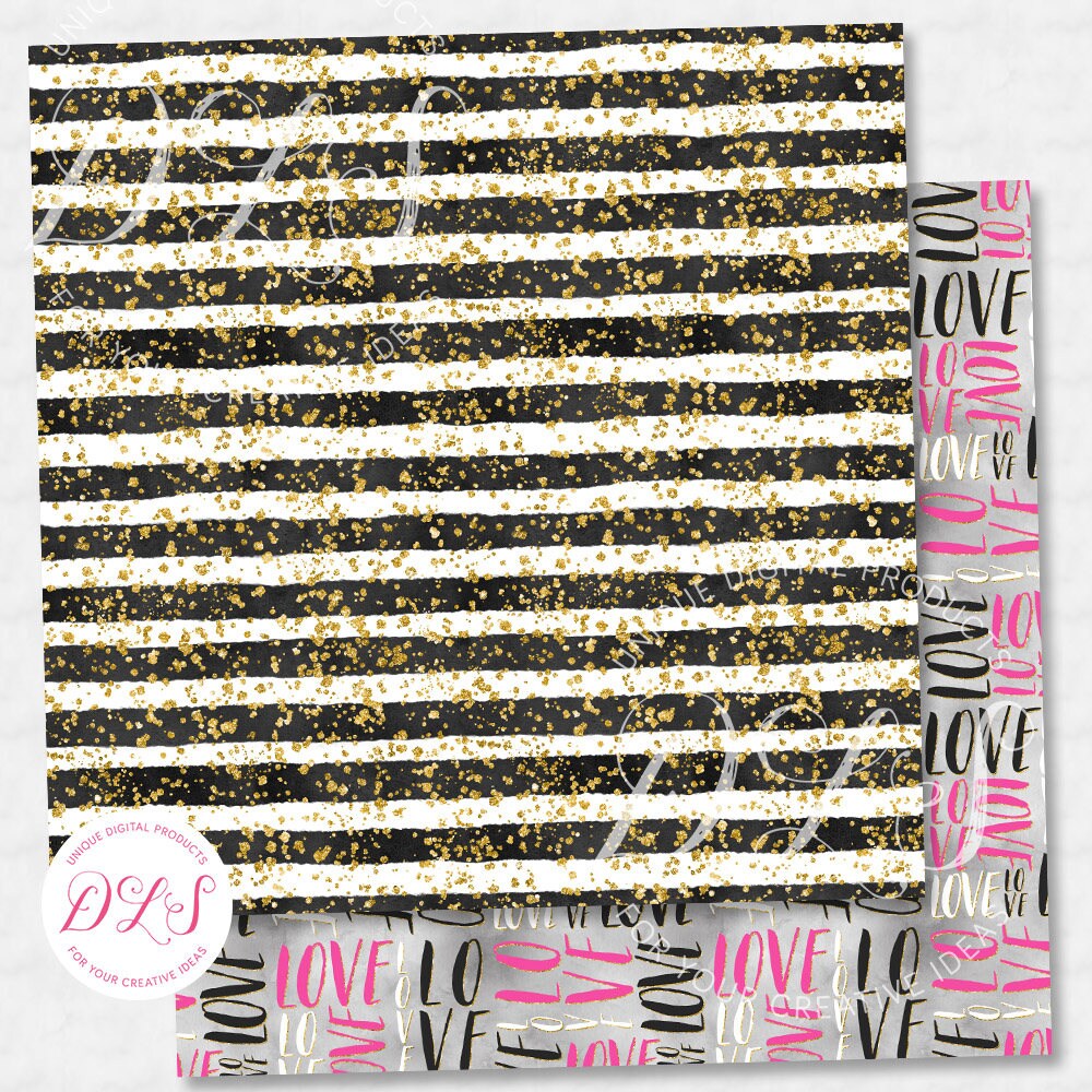 Valentine's Day Digital Paper Valentine's Digital - Etsy