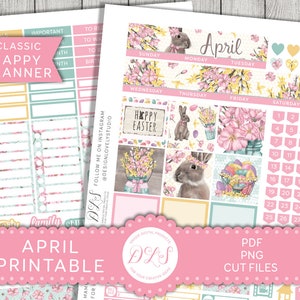 Happy Planner APRIL Monthly Kit Printable, Pastel Easter Monthly ...