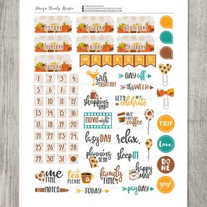 Printable Thanksgiving Planner Stickers, Big Happy Planner Stickers ...