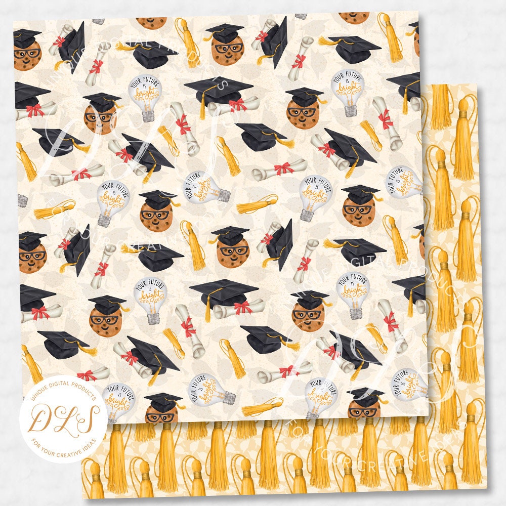 Graduation Digital Paper Graduation Digital Background - Etsy
