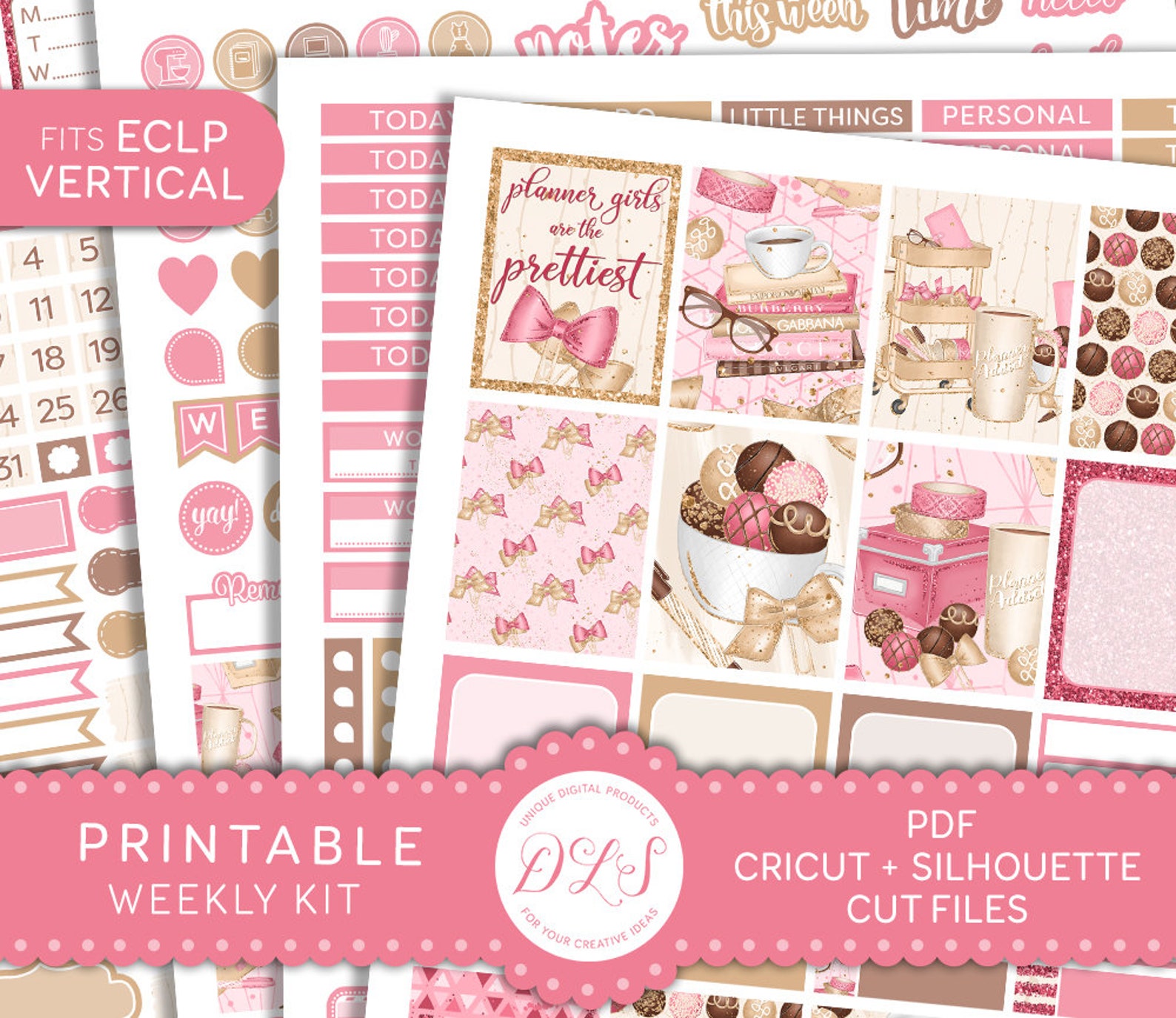 Planner Girl Printable Stickers Kit Girl Boss Planner | Etsy