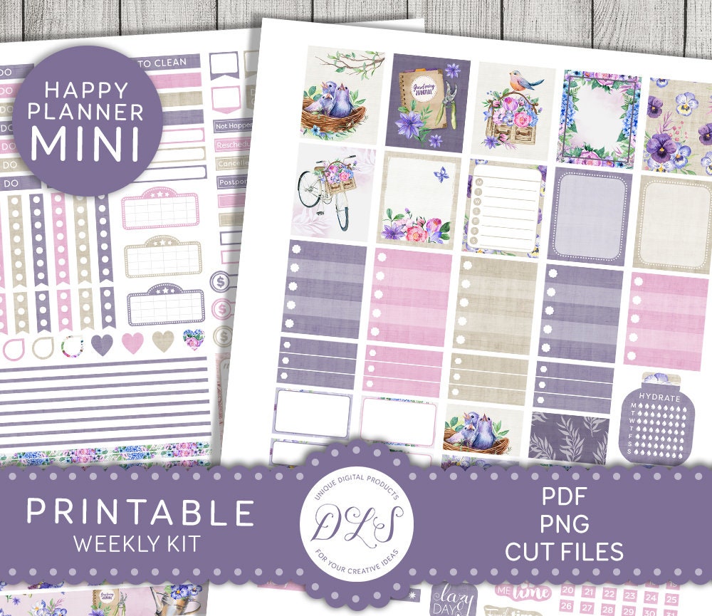 Printable Easter Planner Stickers, Mini Happy Planner Weekly Stickers ...