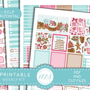 Printable CHRISTMAS Planner Stickers Kit, Christmas Weekly Stickers Kit ...