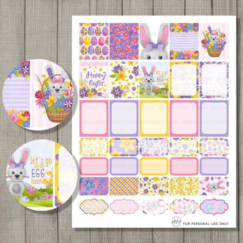 Easter Planner Stickers Fits Erin Condren Easter Planner Kit - Etsy