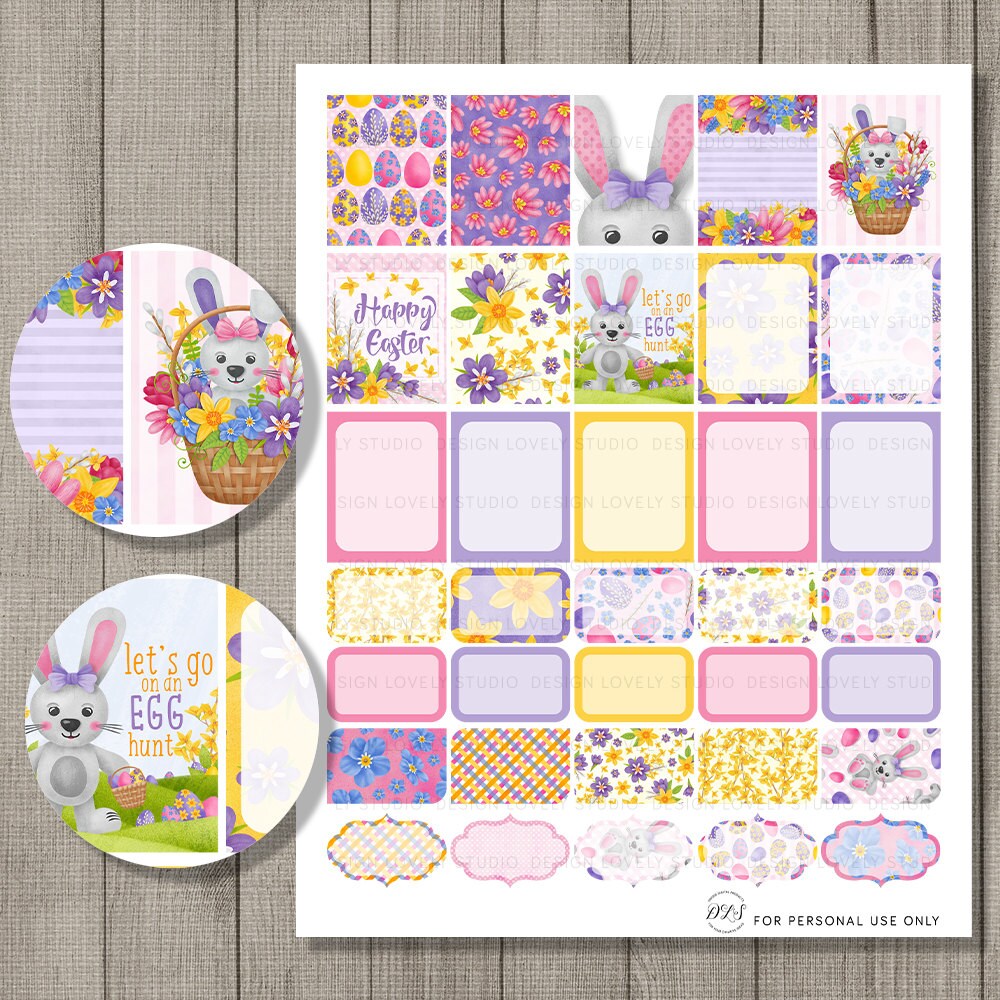 Easter Planner Stickers Fits Erin Condren Easter Planner Kit | Etsy