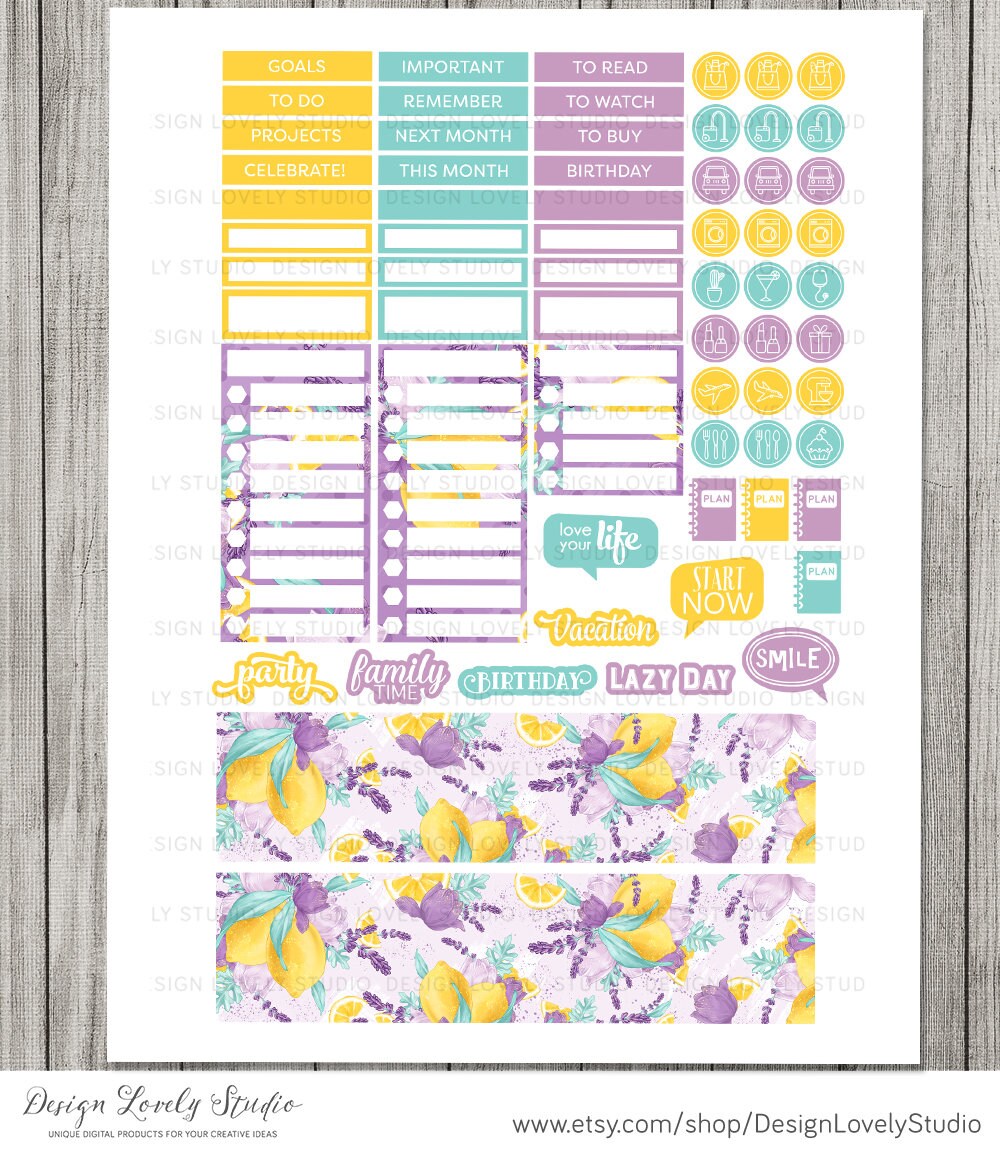 Mambi Printable Planner Stickers Classic Happy Planner | Etsy