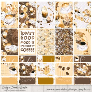 Printable COFFEE TIME Planner Stickers, Happy Planner Weekly Stickers ...