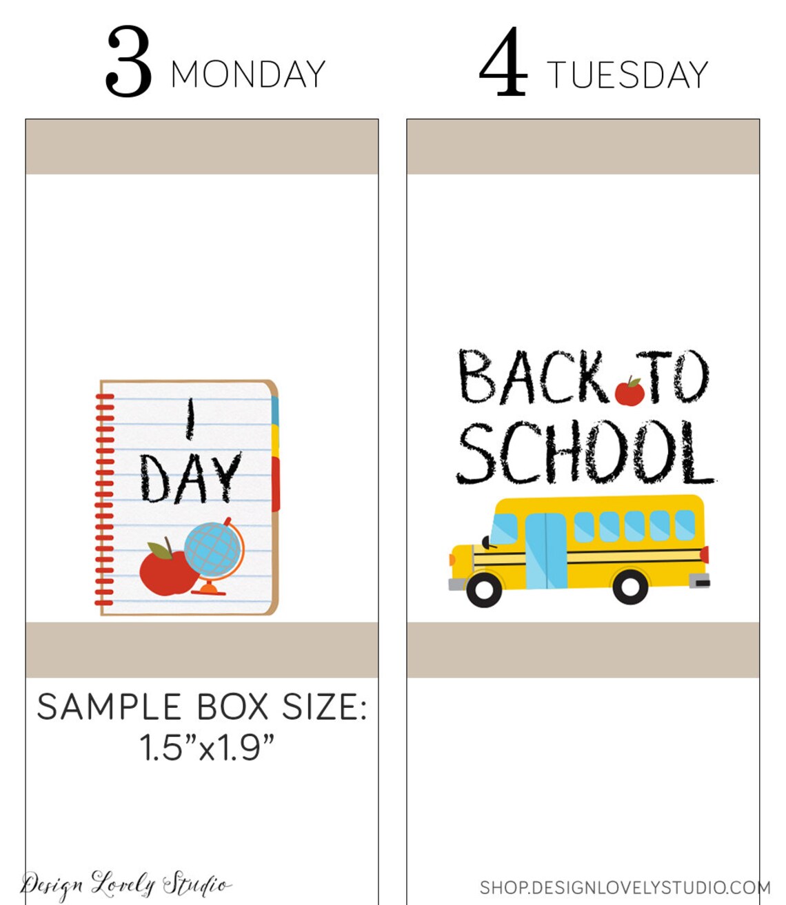 Printable Back to School Countdown Stickers Back to School - Etsy