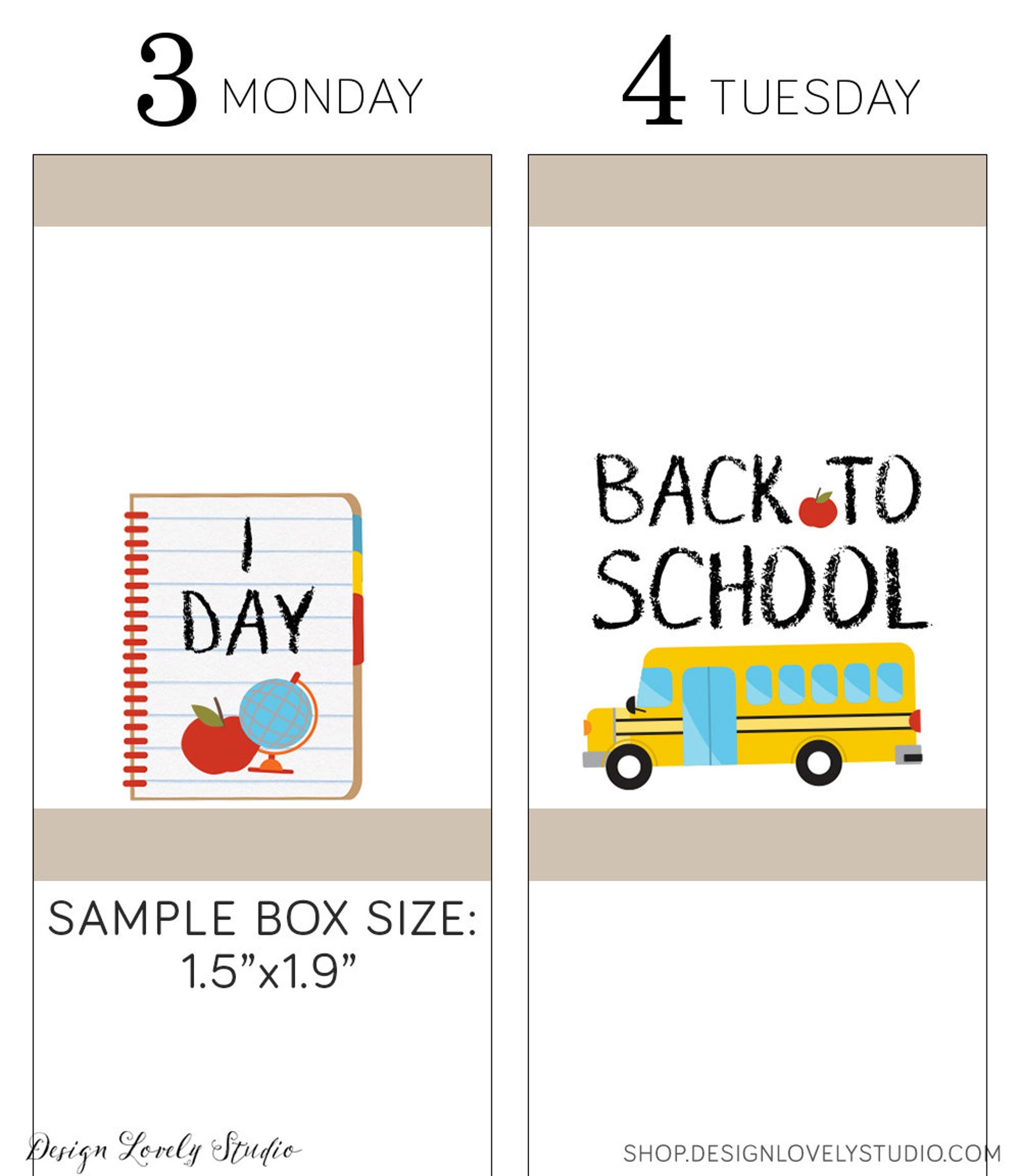 Printable Back to School Countdown Stickers, Back to School Planner ...