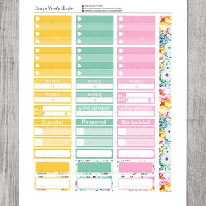 Floral Planner Stickers Kit, PRINTABLE Big Happy Planner Stickers Kit ...