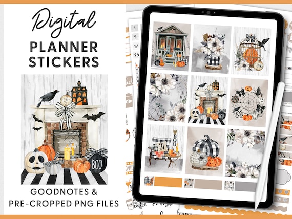 Goodnotes Stickers Halloween Digital Planner Stickers - Etsy