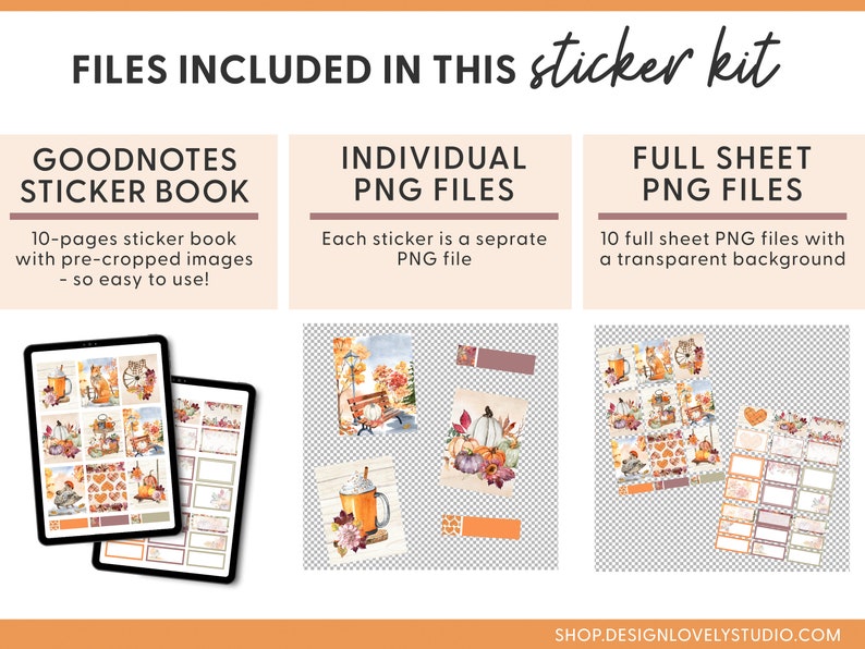 Goodnotes Stickers, Fall Digital Planner Stickers, Autumn Digital ...